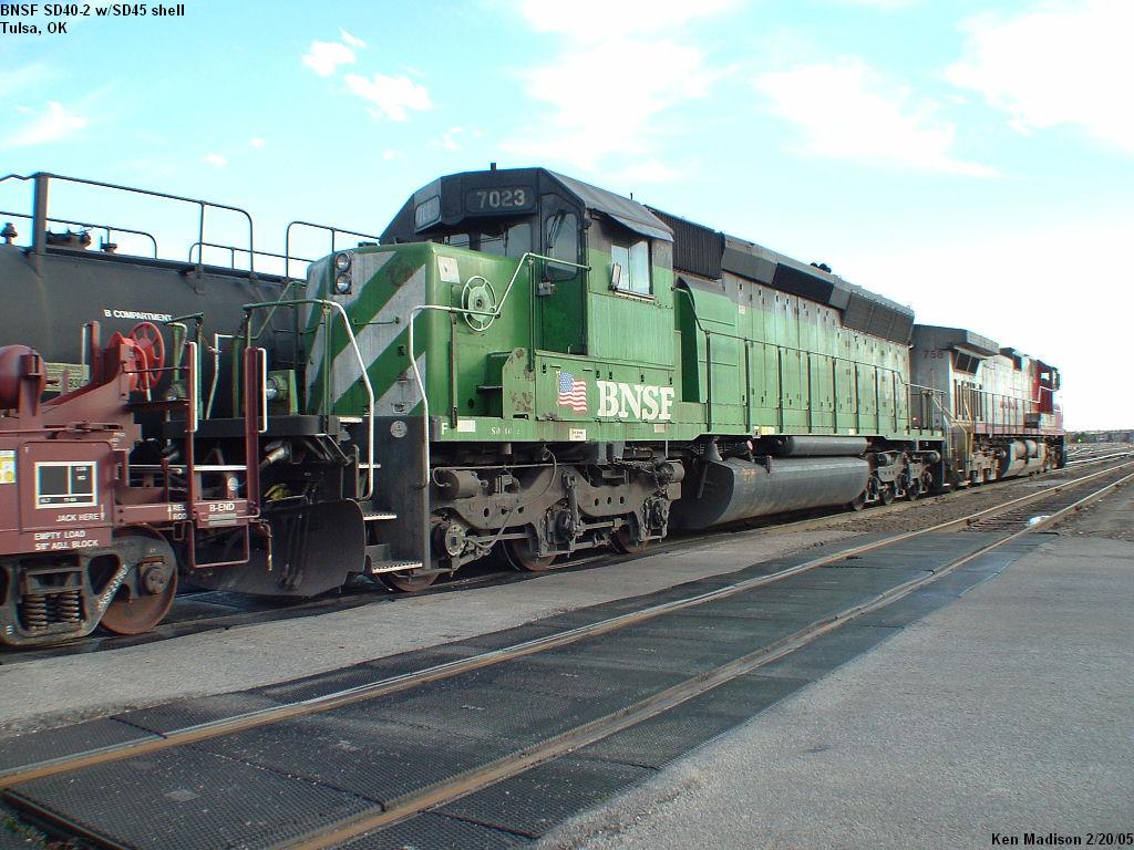BNSF SD40-2 with SD45 shell